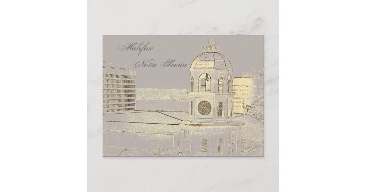 Halifax Nova Scotia Clock Tower Postcard | Zazzle