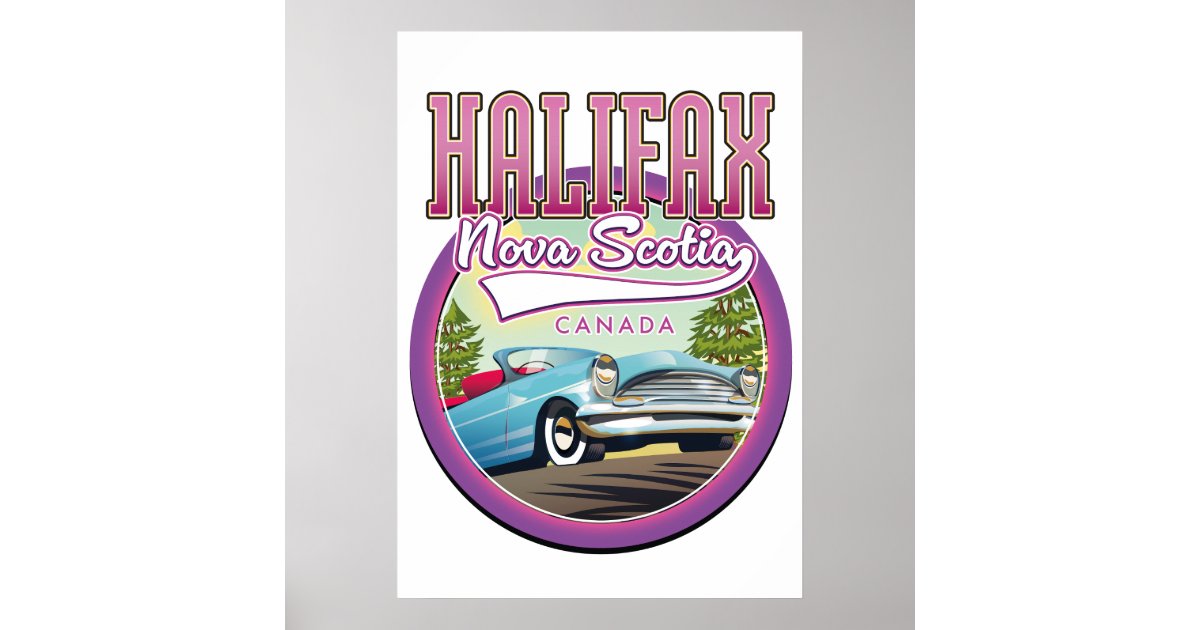 Halifax Nova Scotia travel logo Poster | Zazzle