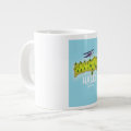 Halki Greece Map Illustrated travel poster Giant Coffee Mug | Zazzle