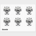 Hall Family Crest Coat of Arms Square Sticker | Zazzle