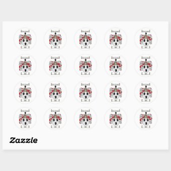 HALL FAMILY CREST - HALL COAT OF ARMS CLASSIC ROUND STICKER | Zazzle