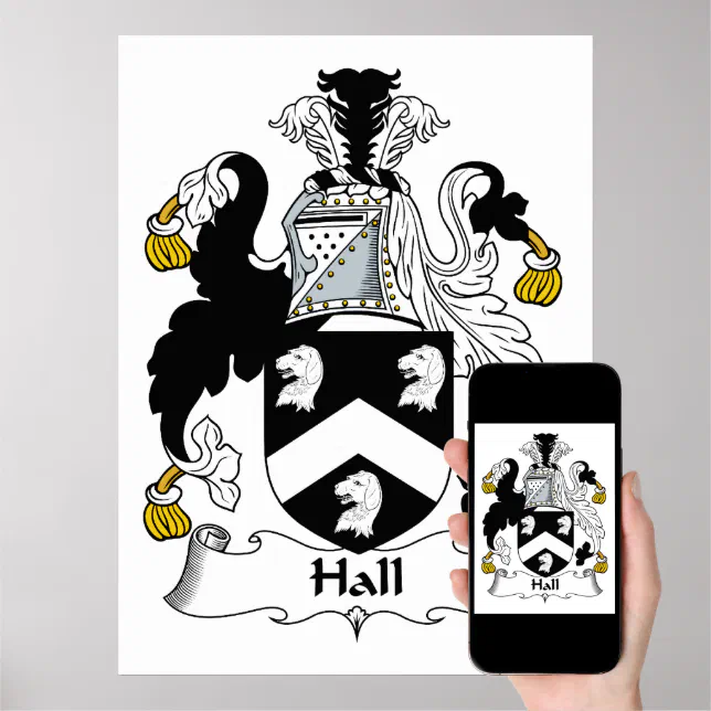 Hall Family Crest Poster | Zazzle