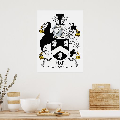 Hall Family Crest Poster | Zazzle