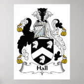 Hall Family Crest Poster | Zazzle
