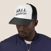Hall Monitor Black Trucker Hat | Zazzle