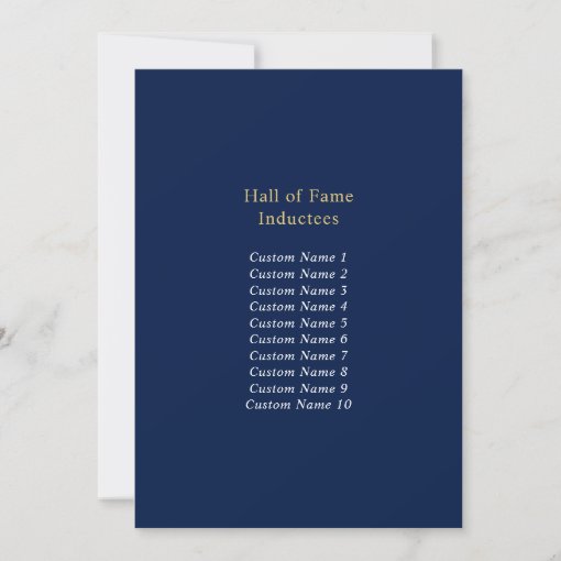 Hall of Fame | Gold & Blue Modern Party Invitation | Zazzle