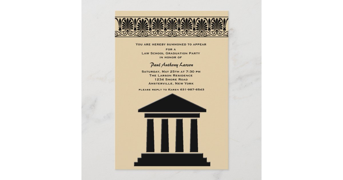 Hall of Justice Graduation Party Invitation | Zazzle.com