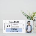Hall Pass Grad Party Blue High School Invitation | Zazzle