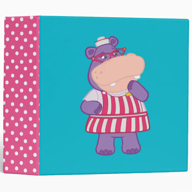 Hallie the Happy Hippo Binder | Zazzle
