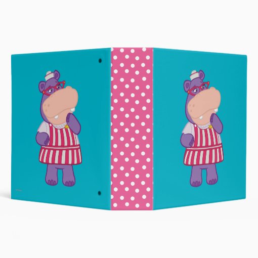Hallie the Happy Hippo Binder | Zazzle