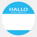 Hallo Mein Name Ist German hello name tag | Zazzle