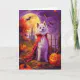Halloween American Eskimo Pumpkins Scary Card | Zazzle