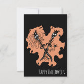 Halloween Anniversary Couples Skeleton Blades Card | Zazzle