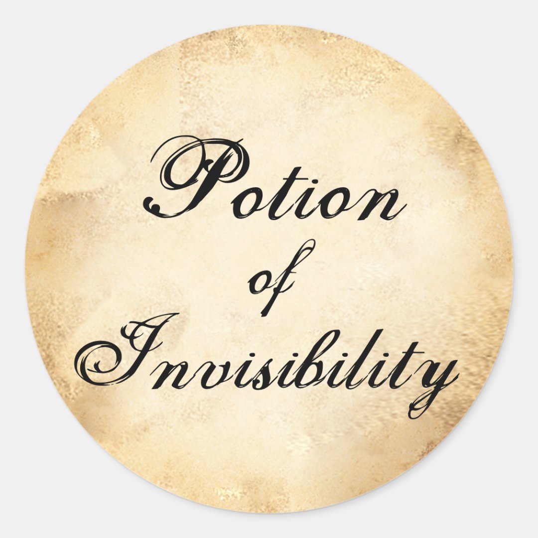 Halloween apothecary invisibility potion label | Zazzle