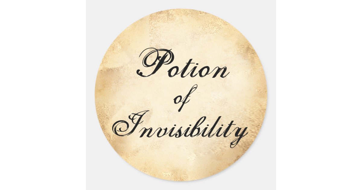 Halloween apothecary invisibility potion label | Zazzle