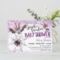 Halloween Baby Shower, Bats invitation | Zazzle