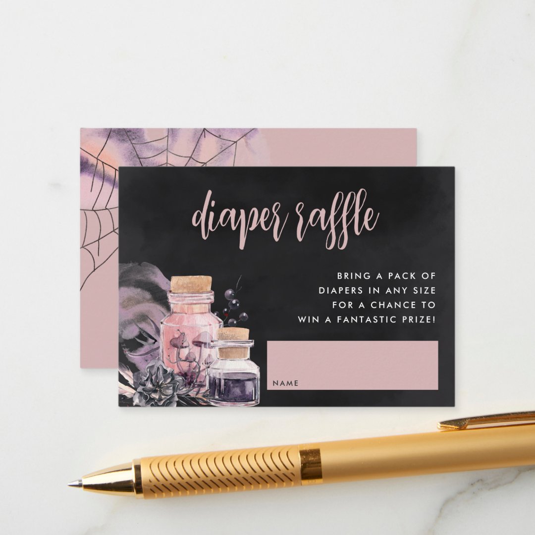Halloween Baby Shower Diaper Raffle Enclosure Card | Zazzle