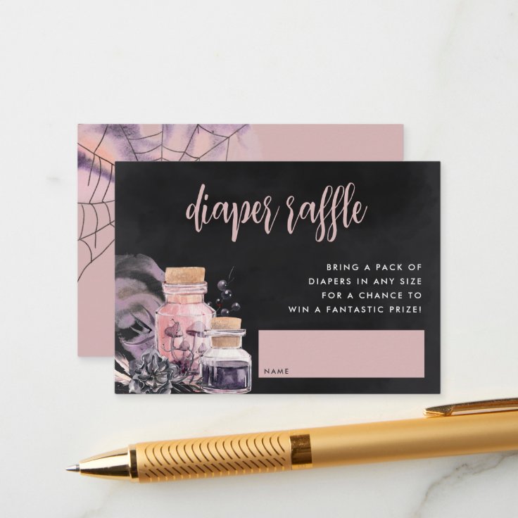 Halloween Baby Shower Diaper Raffle Enclosure Card | Zazzle