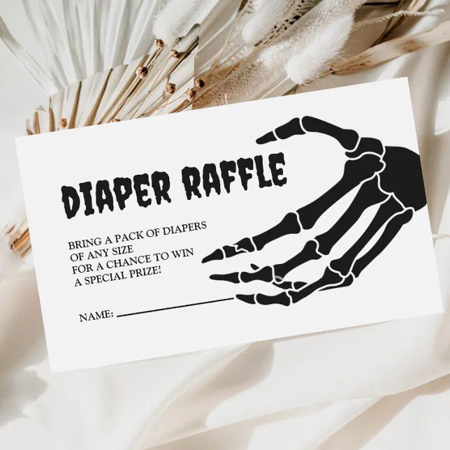 Halloween Baby Shower Diaper Raffle Enclosure Card | Zazzle