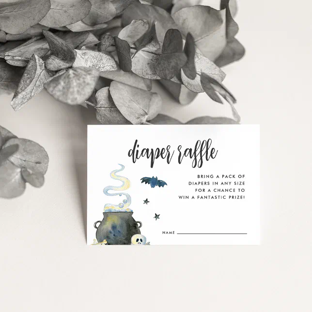 Halloween Baby Shower Diaper Raffle Enclosure Card | Zazzle