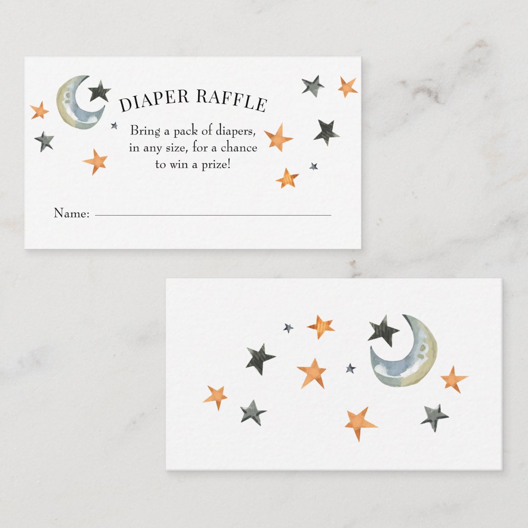 Halloween Baby Shower Diaper Raffle Insert Card | Zazzle