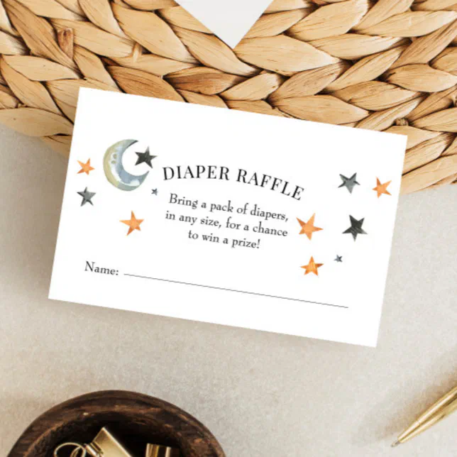 Halloween Baby Shower Diaper Raffle Insert Card | Zazzle
