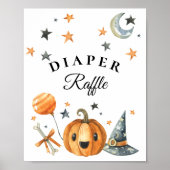 Halloween Baby Shower Diaper Raffle Sign | Zazzle