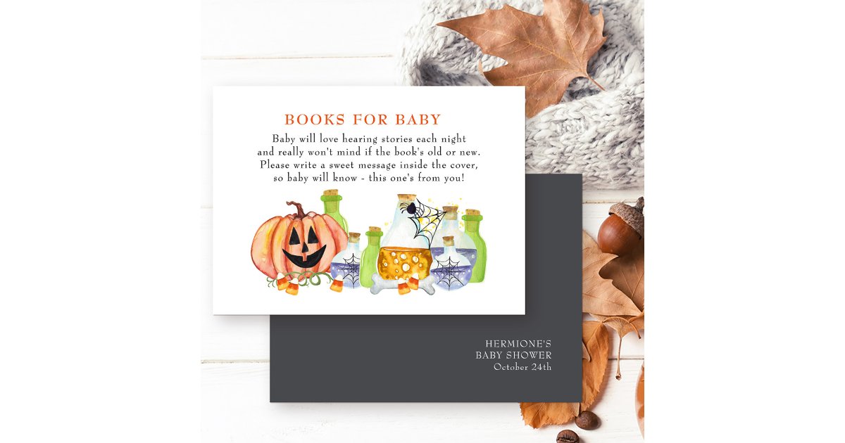 Halloween Baby Shower Magic Potion Baby Shower Enclosure Card | Zazzle