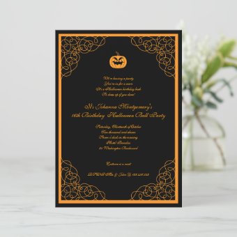 Halloween Ball Costume Party Invitation | Zazzle