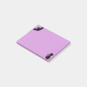 Halloween bat and black cat on violet post-it notes | Zazzle