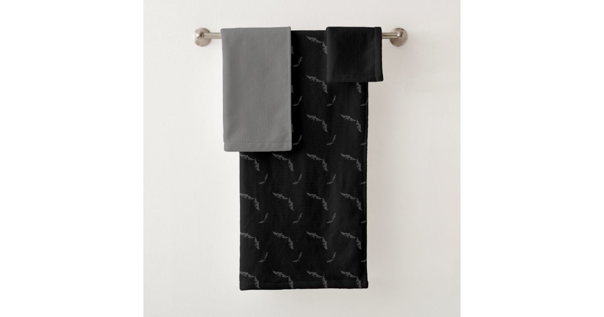 Halloween/bat bath towel set | Zazzle