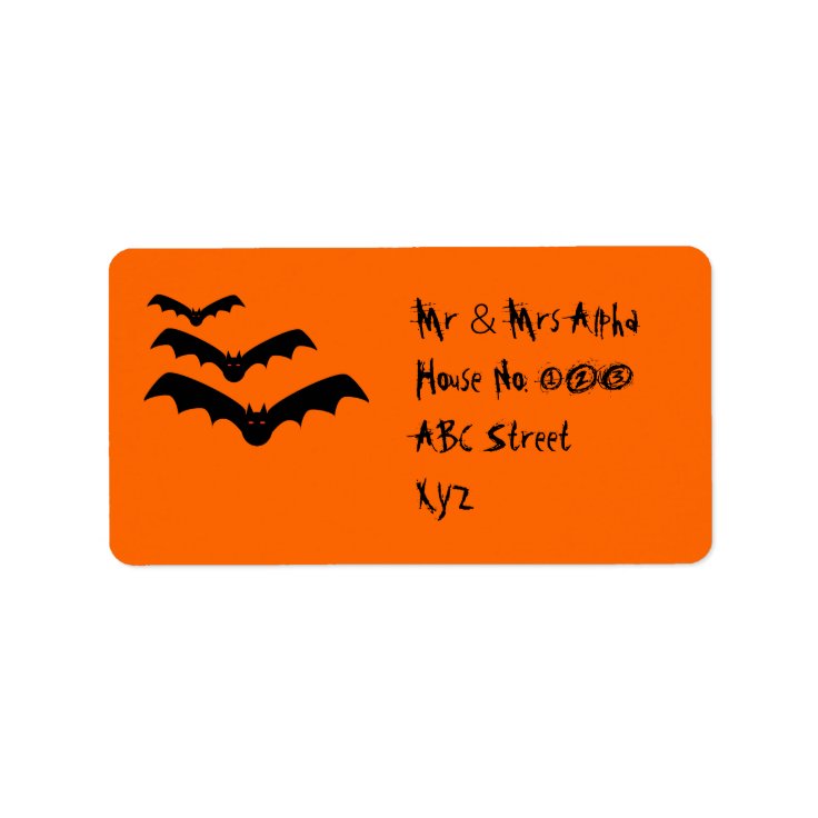 Halloween Bat Label | Zazzle