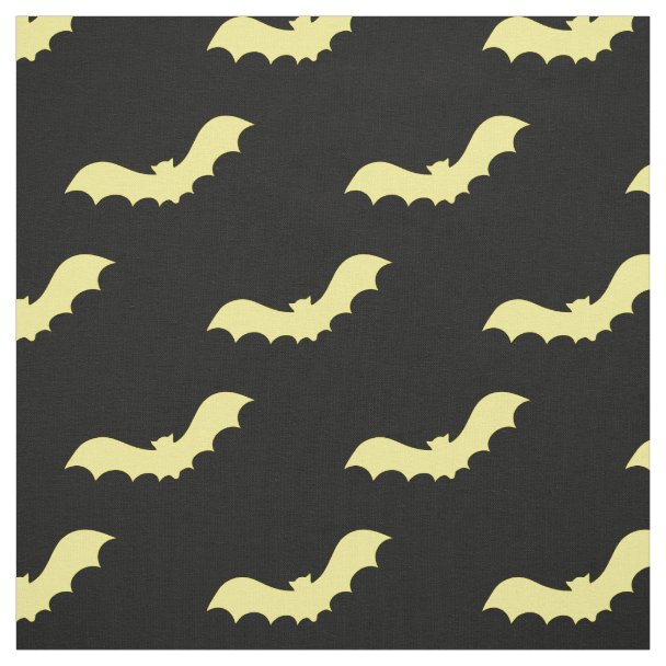 Halloween Bats Pattern Antique Illustrated Bat Art Fabric | Zazzle.com