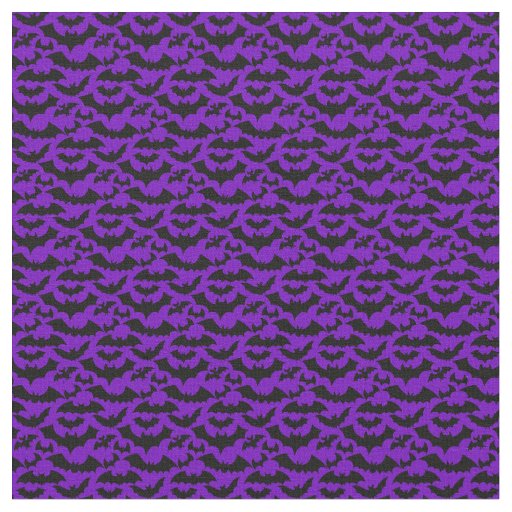 Halloween Bat Pattern Fabric | Zazzle