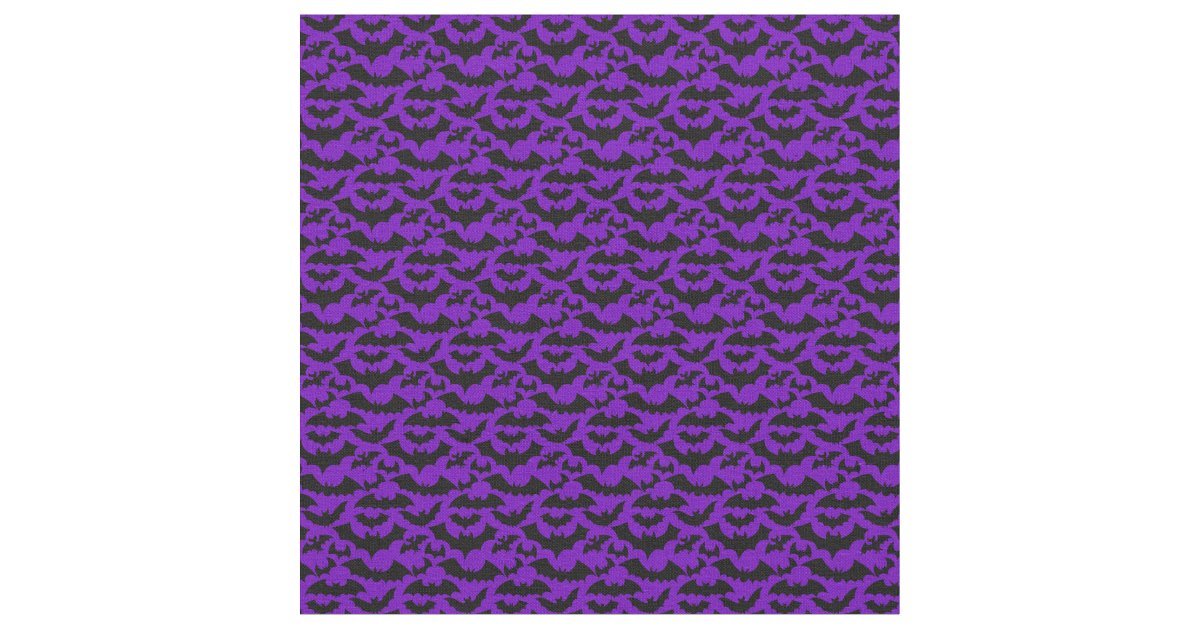 Halloween Bat Pattern Fabric | Zazzle