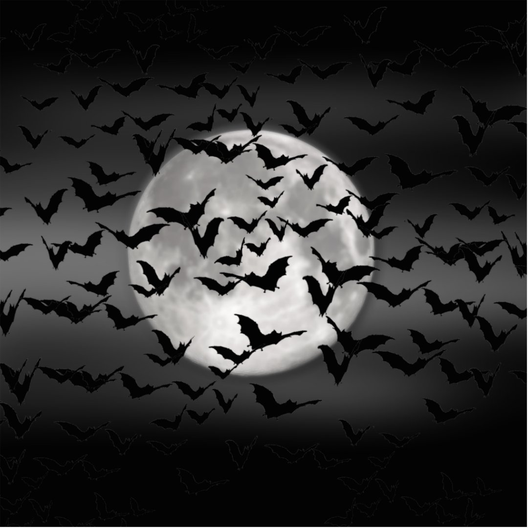 Halloween Bats And A Full Moon Cutout | Zazzle