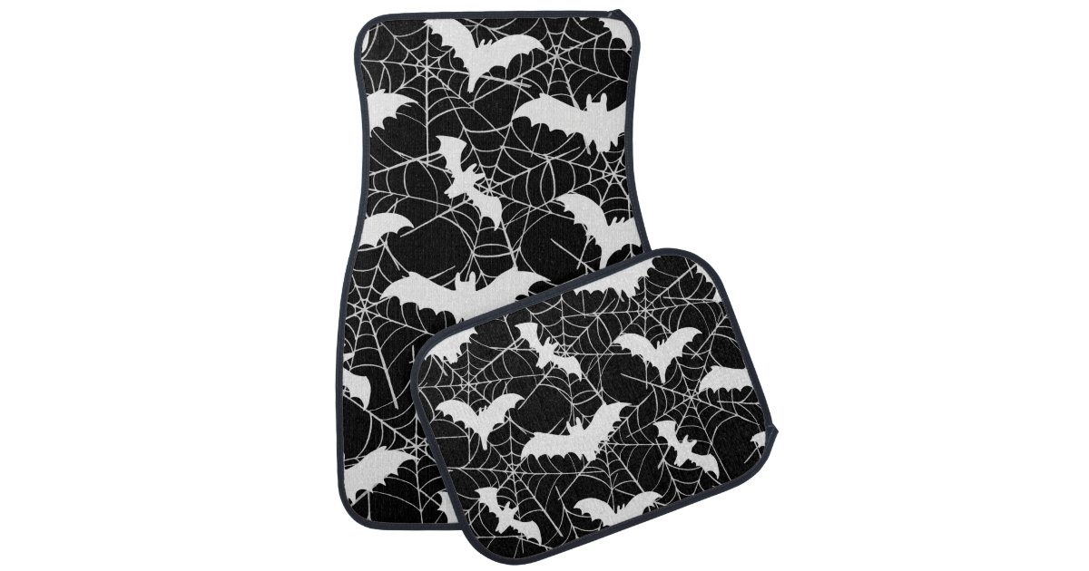 Halloween Bats And Spiders Web Car Floor Mat | Zazzle