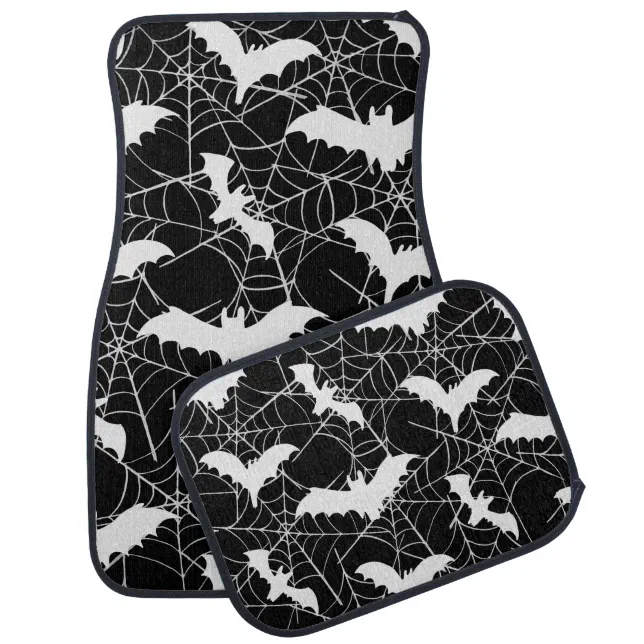 Halloween Bats And Spiders Web Car Floor Mat | Zazzle
