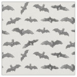 Halloween Bats Pattern Antique Illustrated Bat Art Fabric | Zazzle