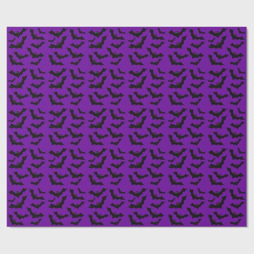 Halloween bats pattern wrapping paper | Zazzle