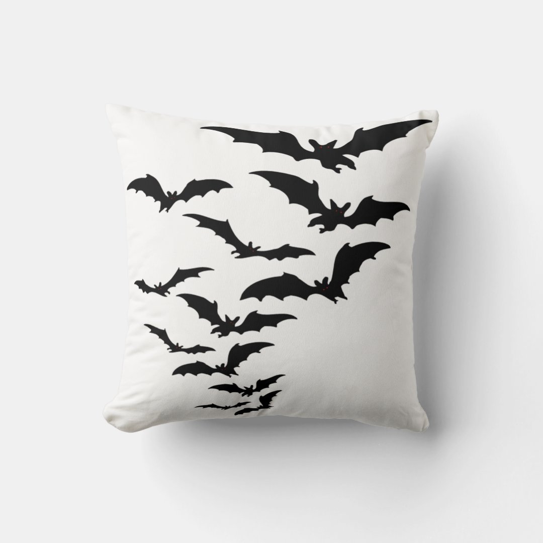 Halloween Bats Throw Pillow | Zazzle