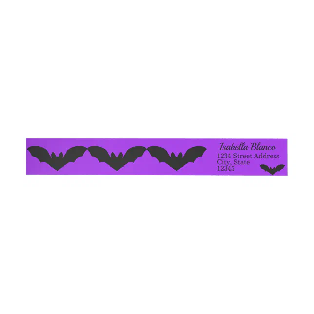 Halloween Bats Wrap Around Label | Zazzle