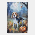Halloween Beagle With Pumpkins Scary Garden Flag | Zazzle