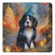 Halloween Bernese Mountain With Pumpkins Scary Trivet | Zazzle