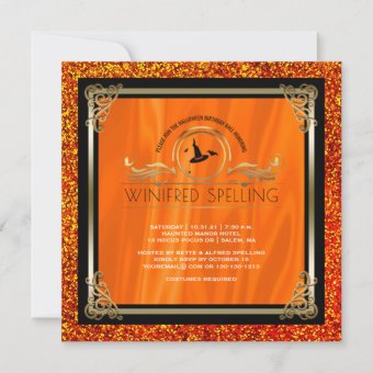 Halloween Birthday Ball Costume Party Invitation | Zazzle