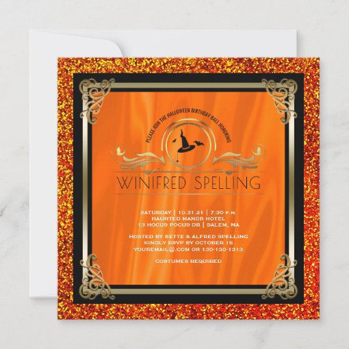 Halloween Birthday Ball Costume Party Invitation | Zazzle