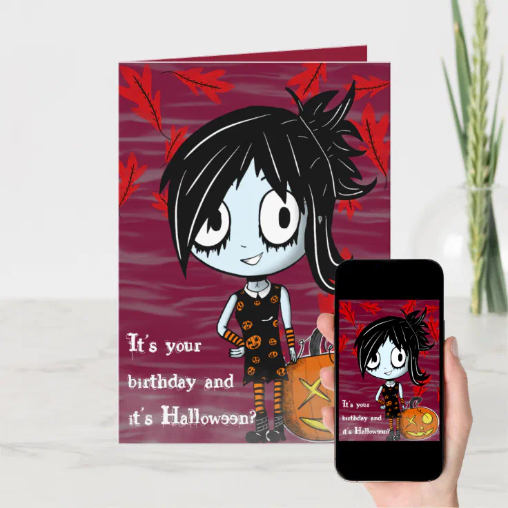 Halloween Birthday Holiday Card | Zazzle