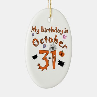 Halloween Birthday October 31st Ceramic Ornament | Zazzle