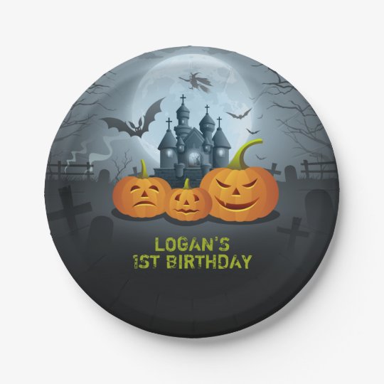 Halloween Birthday Party Plate | Zazzle.com