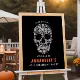 Halloween Birthday Party Skull Welcome Sign | Zazzle